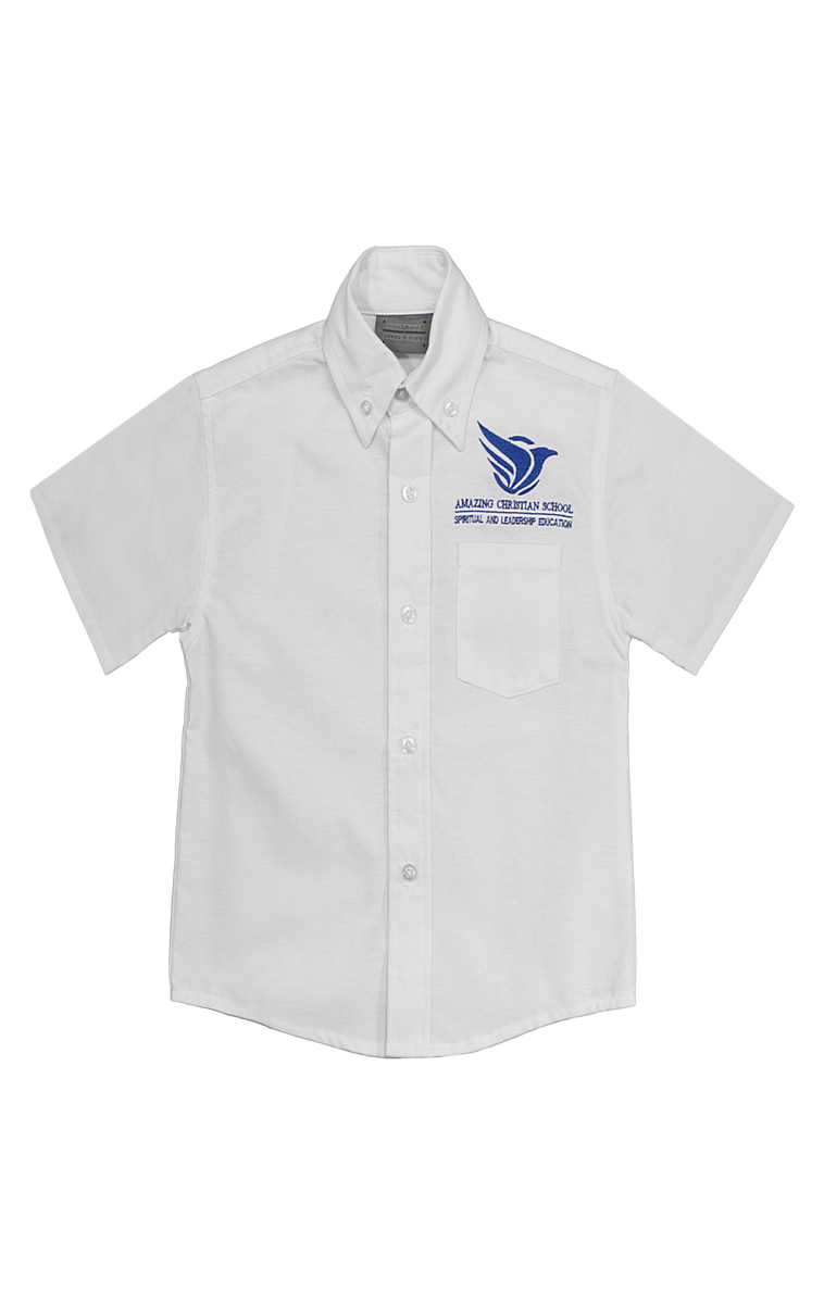 ACS Boys White Oxford With Logo (Preschool) – Olimac Uniforms