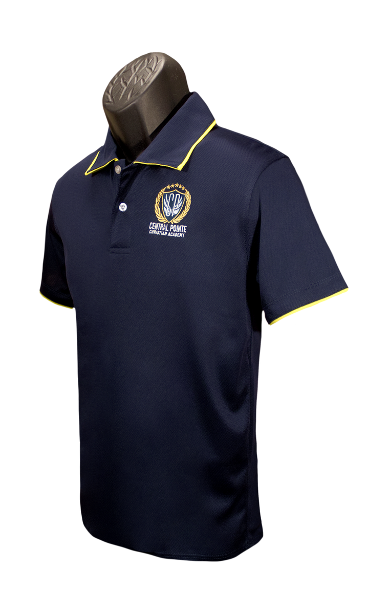 CPCA Navy/Yellow Polo (PK-Boys)(9TH-11TH Unisex) – Olimac Uniforms